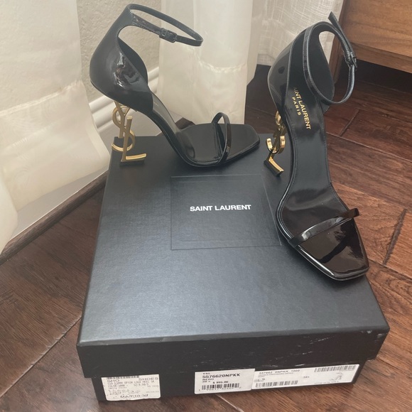 Yves Saint Laurent | Shoes | Ysl Opyum Sandals In Patent Leather Gently ...